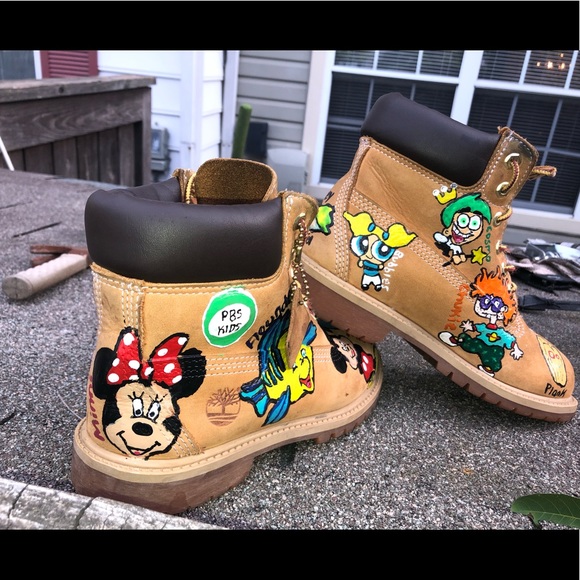 Timberland | Shoes | Custom Cartoon Shoes | Poshmark